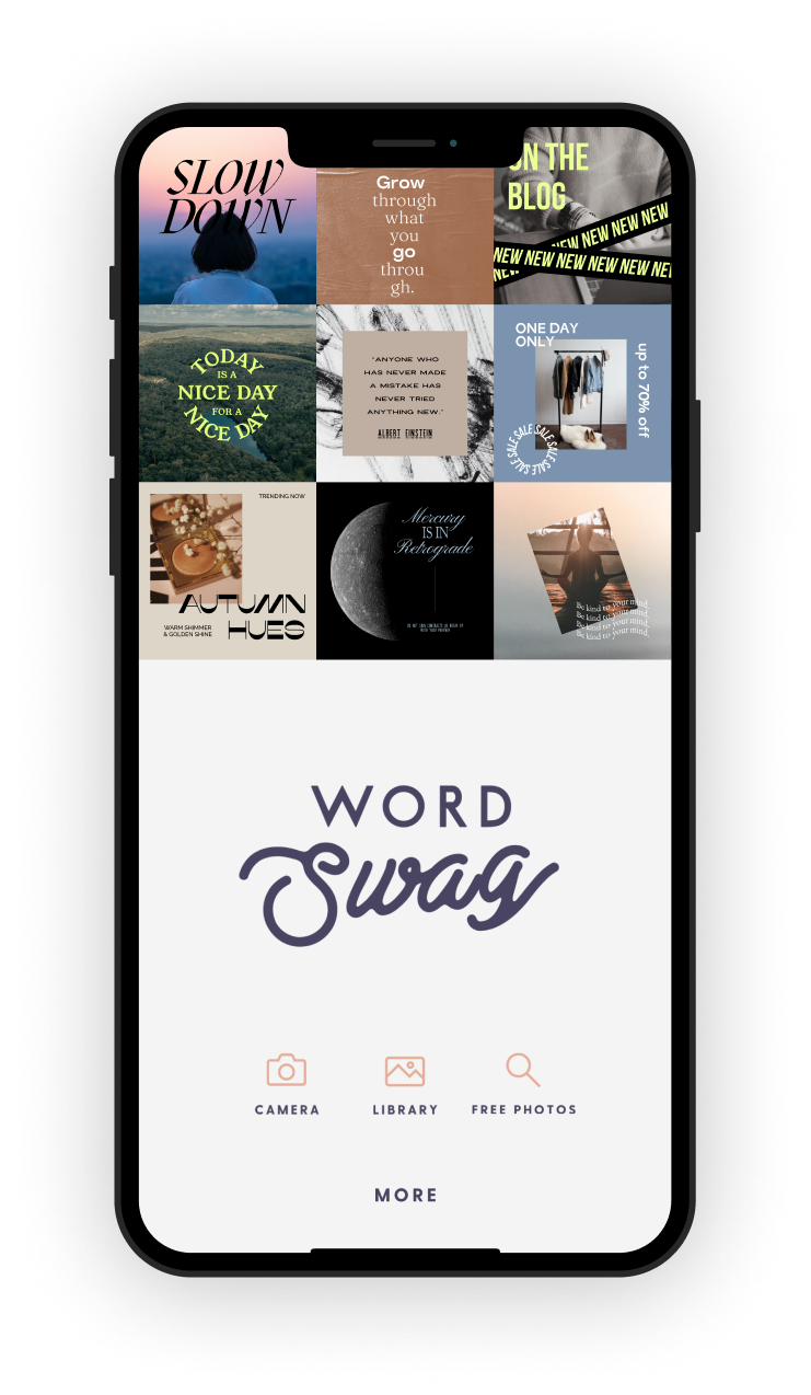 Word Swag App - Generate Cool Text, Words & Quotes on Your Photos